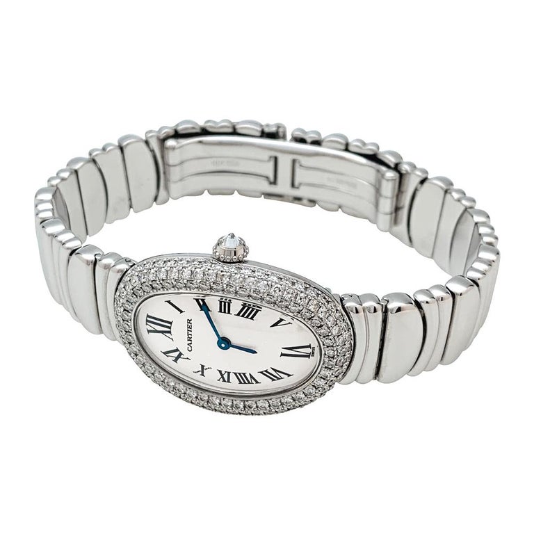 Cartier Watch, "Baignoire" Collection, Diamonds at 1stDibs