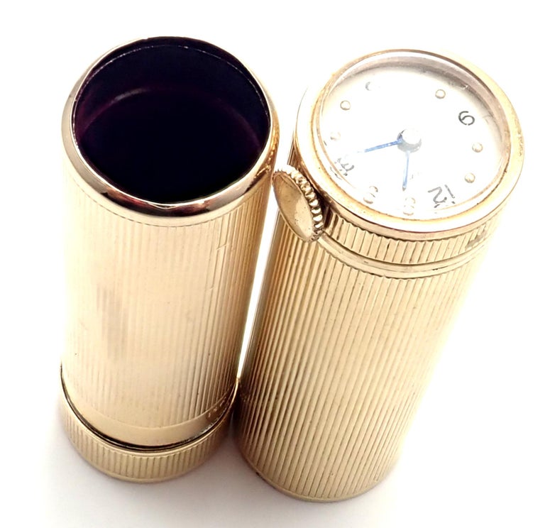 Cartier Watch Lipstick Yellow Gold Case Holder at 1stDibs | cartier ...