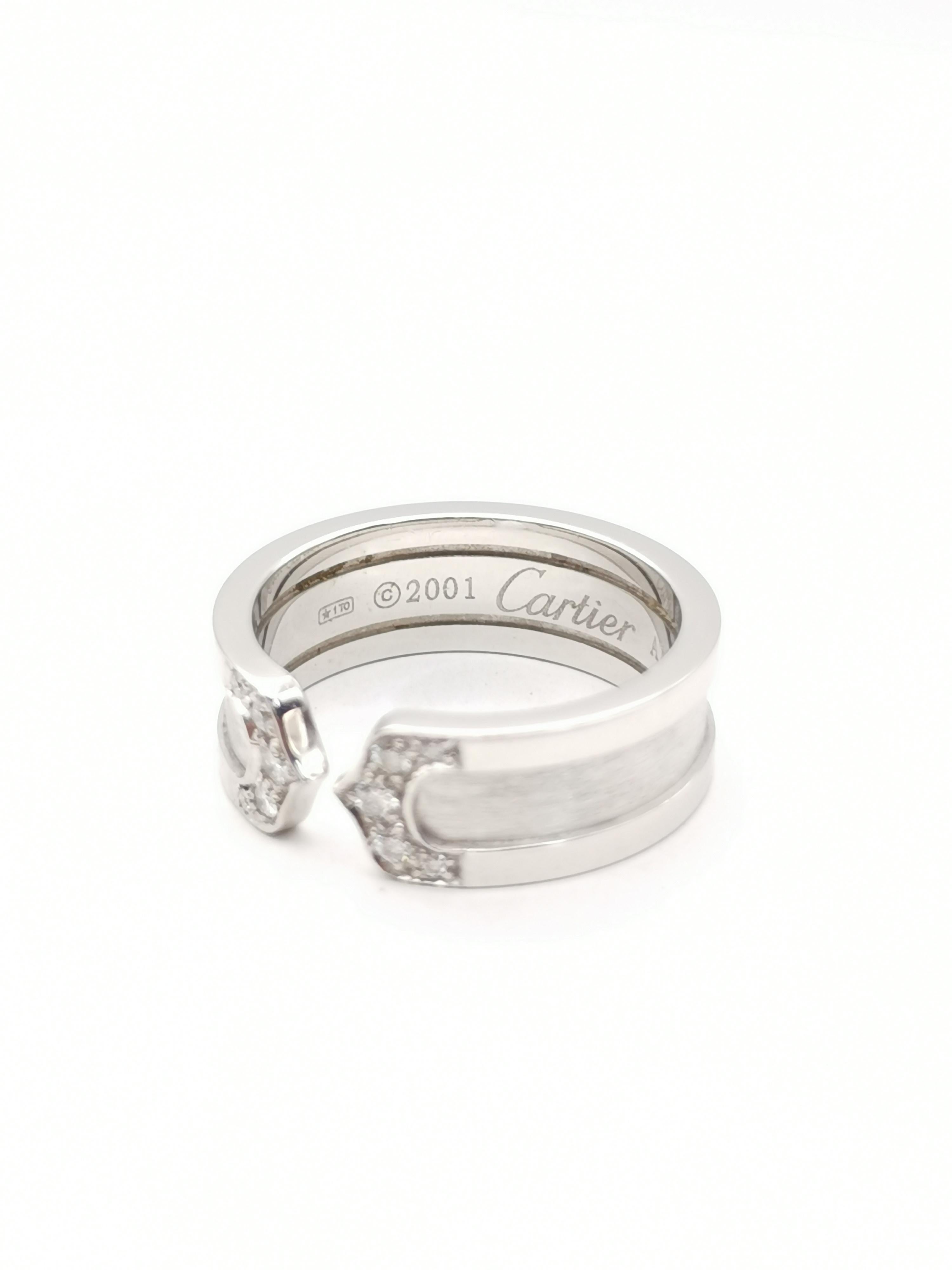 Cartier White Gold C2 Diamonds Band Ring at 1stDibs | su ch c2 ring ...