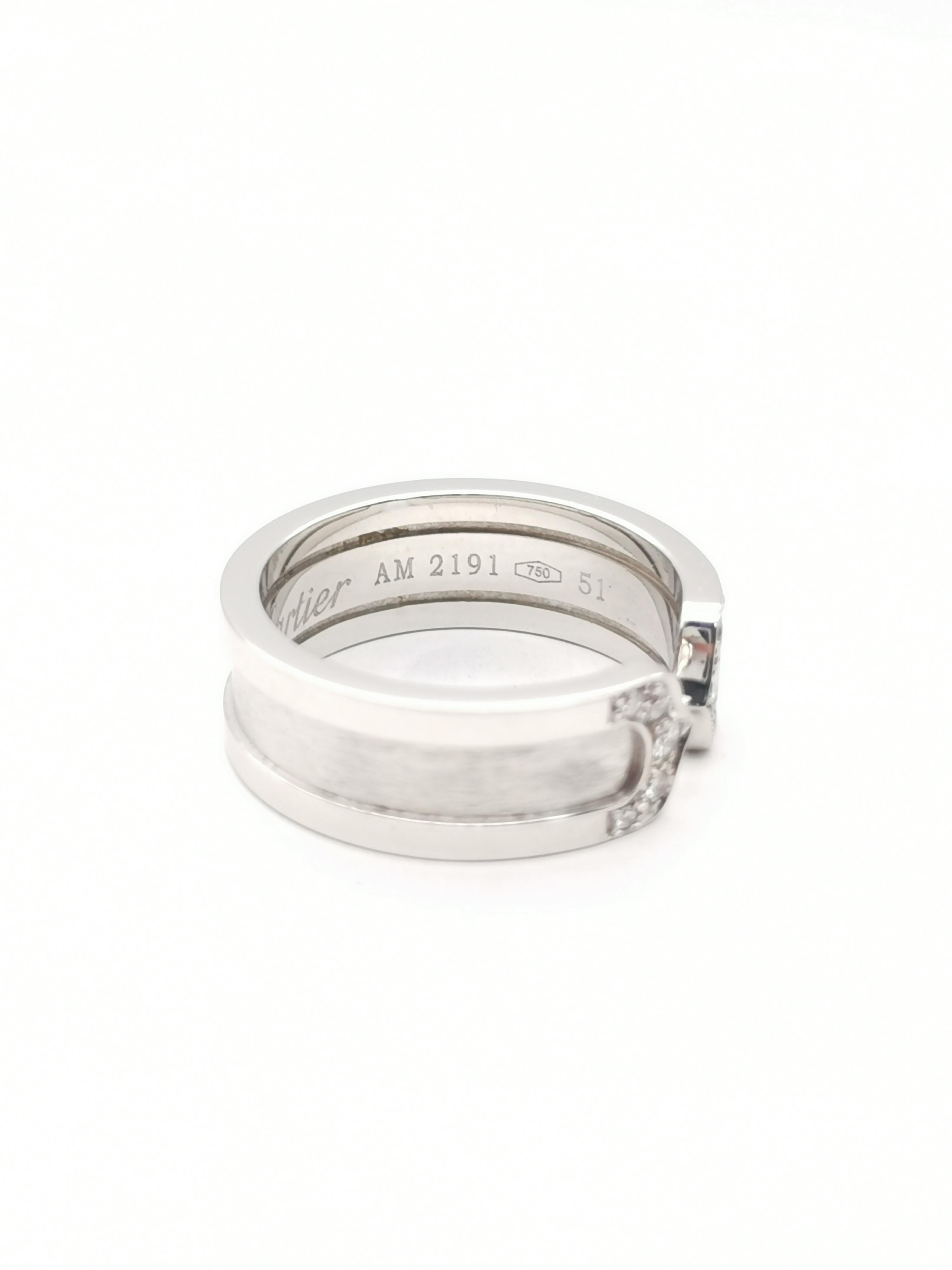 Cartier White Gold C2 Diamonds Band Ring at 1stDibs | su ch c2 ring ...