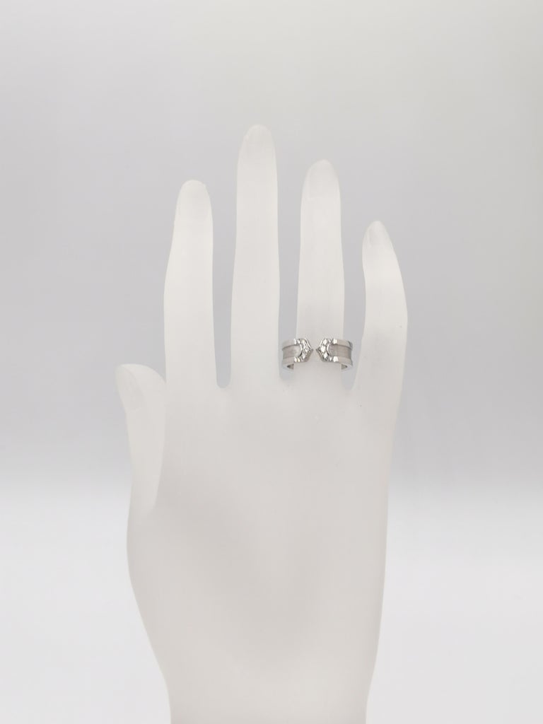 Cartier White Gold C2 Diamonds Band Ring at 1stDibs | cartier c2 ring