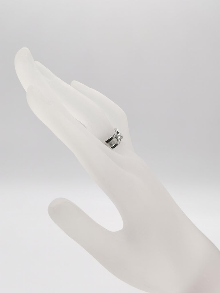 Cartier White Gold C2 Diamonds Band Ring at 1stDibs | cartier c2 ring