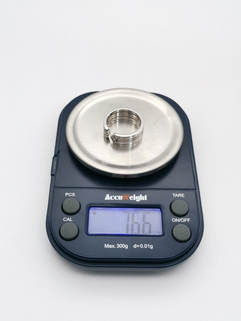 Cartier White Gold C2 Diamonds Band Ring at 1stDibs | cartier c2 ring