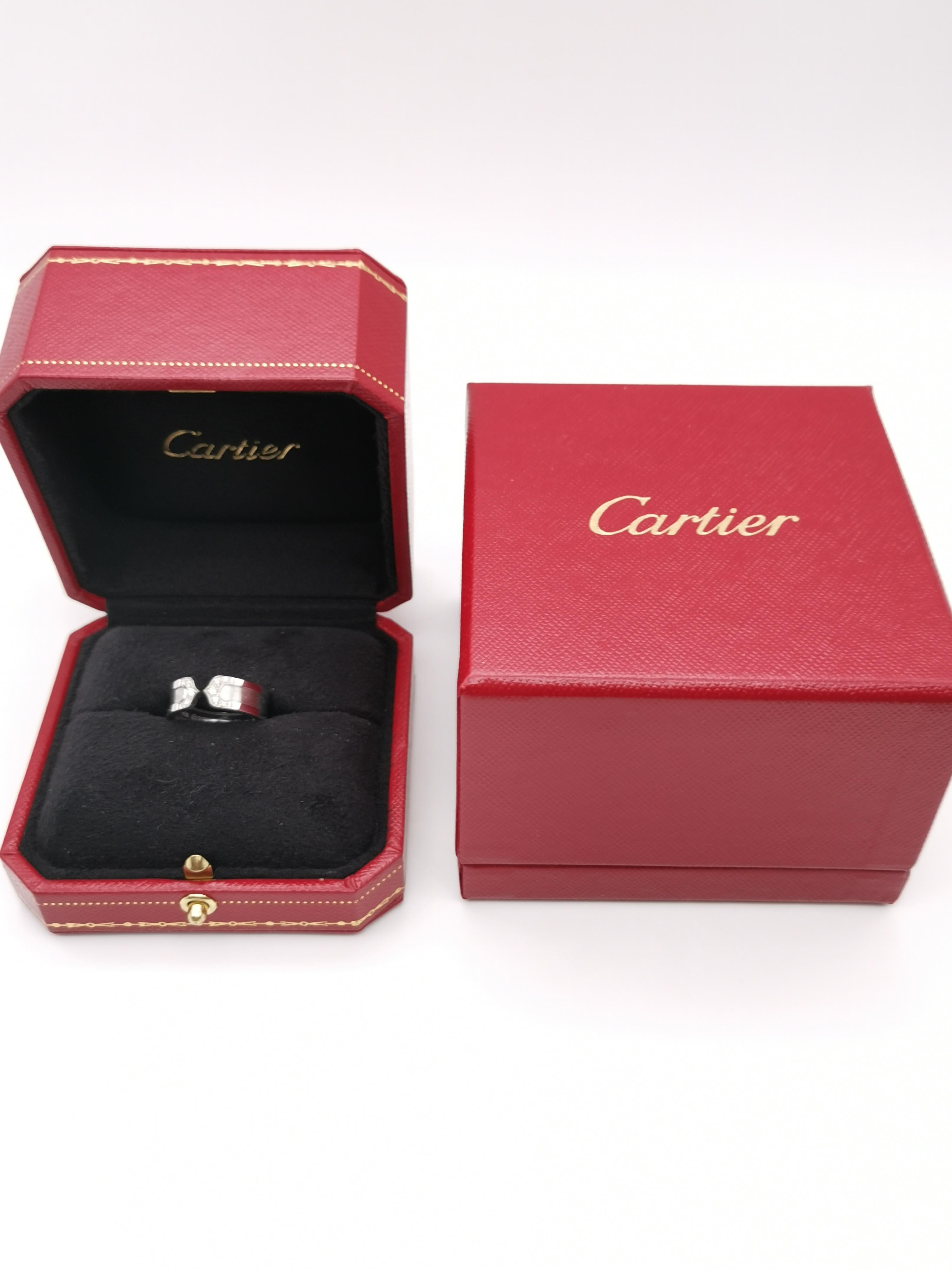 Cartier White Gold C2 Diamonds Band Ring at 1stDibs | su ch c2 ring ...