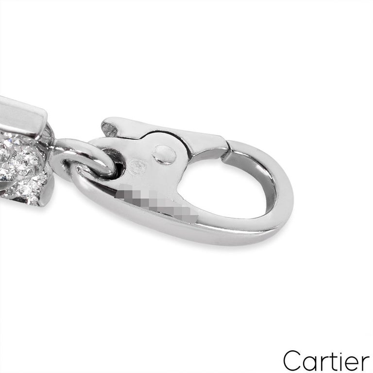 Cartier White Gold Diamond C De Cartier Charm For Sale at 1stDibs