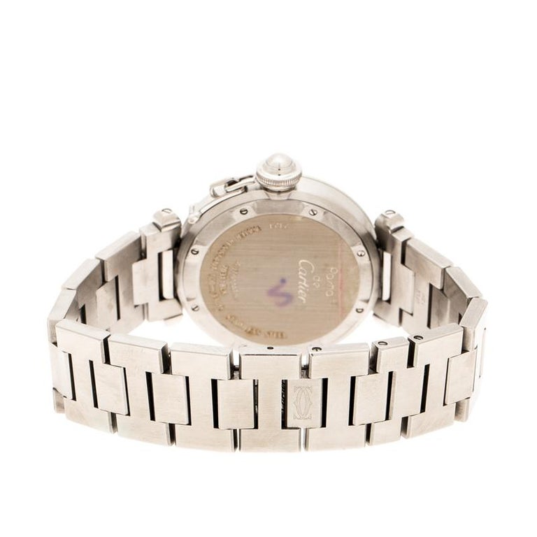 Cartier White Stainless Steel Pasha de Cartier 2324 Women's Wristwatch ...