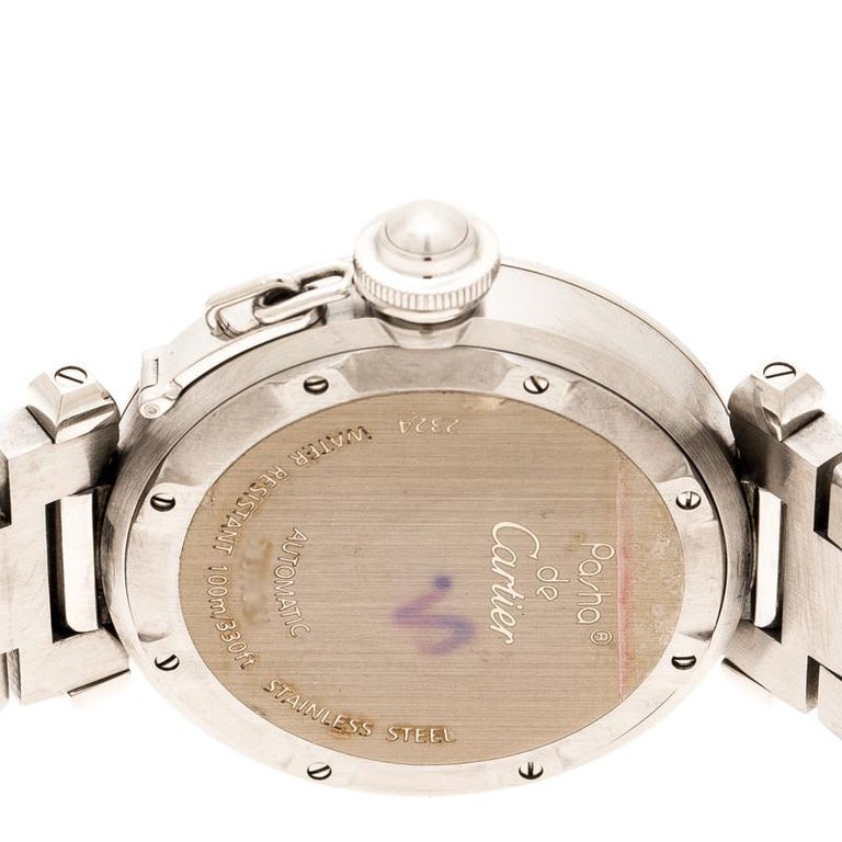 Cartier White Stainless Steel Pasha de Cartier 2324 Women's Wristwatch ...