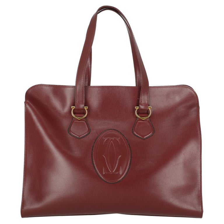 Cartier Women Shoulder bags Burgundy Leather at 1stDibs