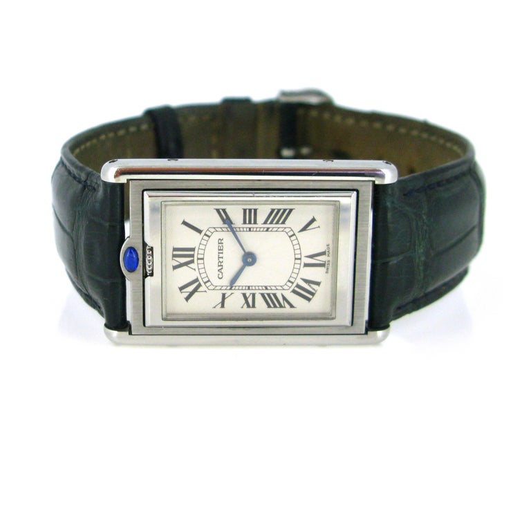 Cartier XL Tank Basculante Reversible 2390 Stainless Steel Mechanic Men ...