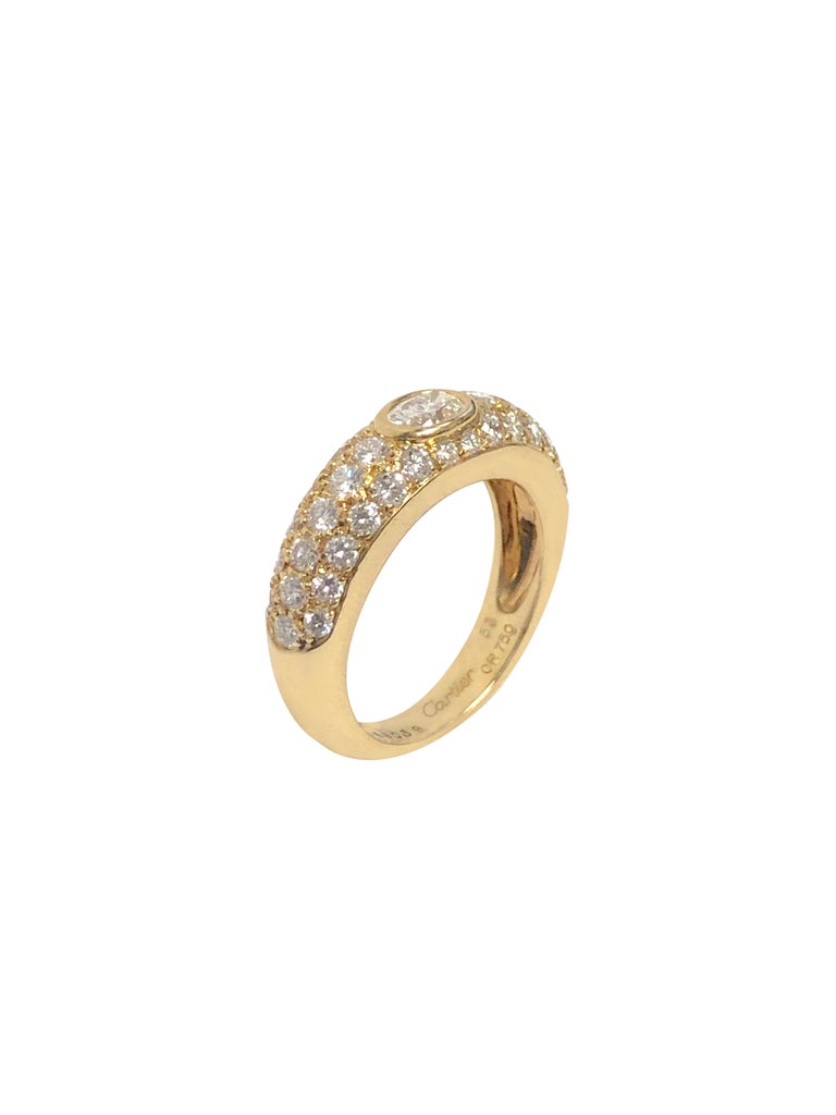 Cartier Yellow Gold and Diamond Mimi Ring at 1stDibs | cartier mimi ...