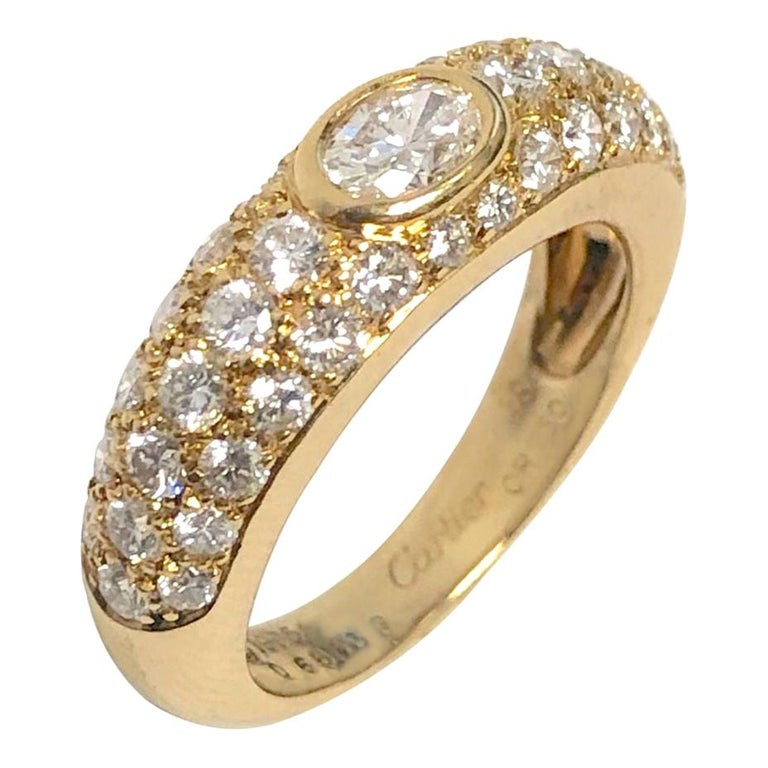 Cartier Yellow Gold and Diamond Mimi Ring at 1stDibs | cartier mimi ...
