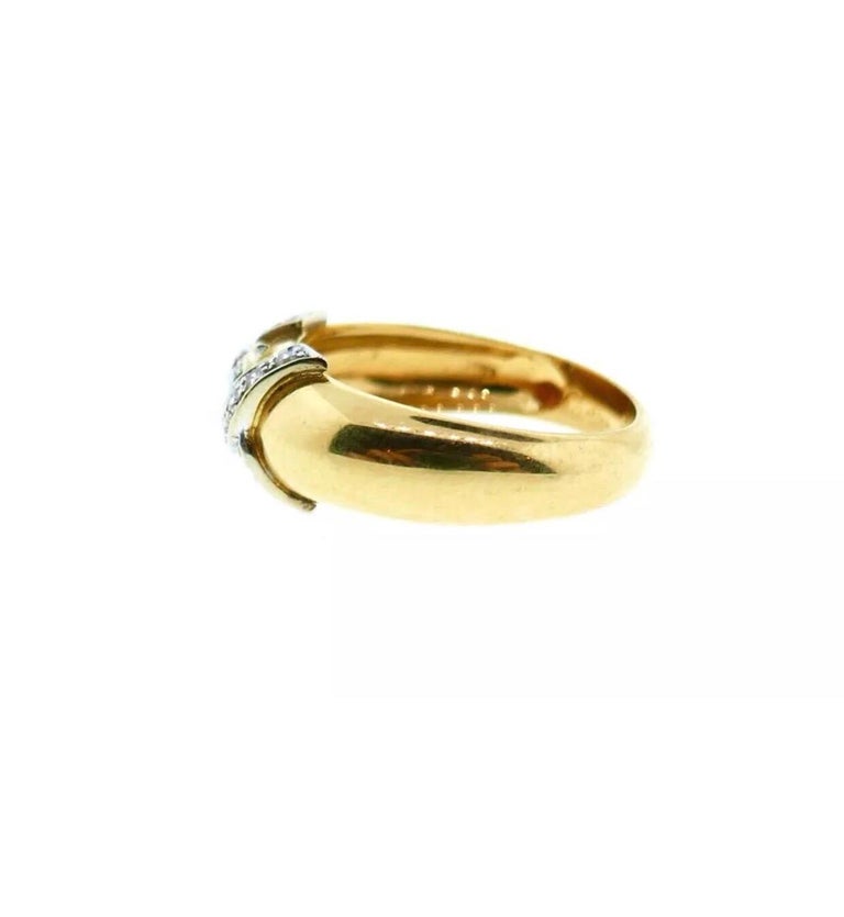 Cartier Yellow Gold Diamond Logo Ring at 1stDibs | cartier logo ring