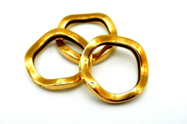 Cartier Yellow Gold Diamond Wave Stack Band Ring at 1stDibs