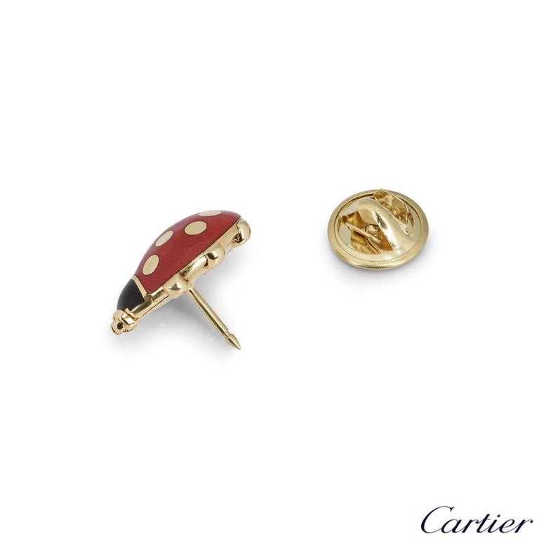 Cartier Yellow Gold Enamel Ladybird Pin/Brooch at 1stDibs | cartier ...