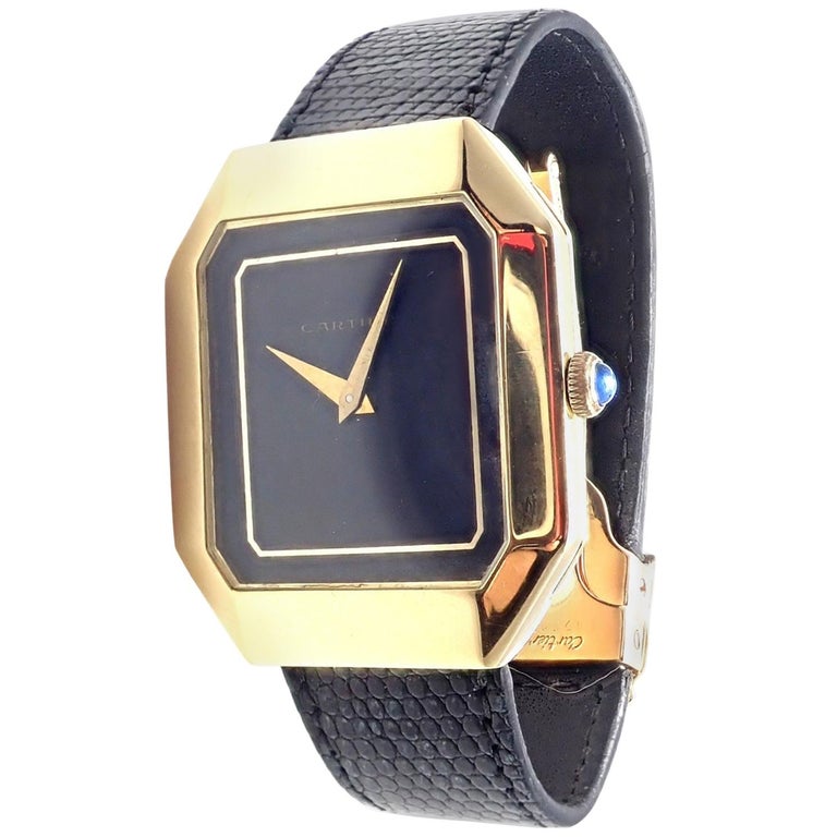 Cartier Yellow Gold Manual Wind Wristwatch at 1stDibs