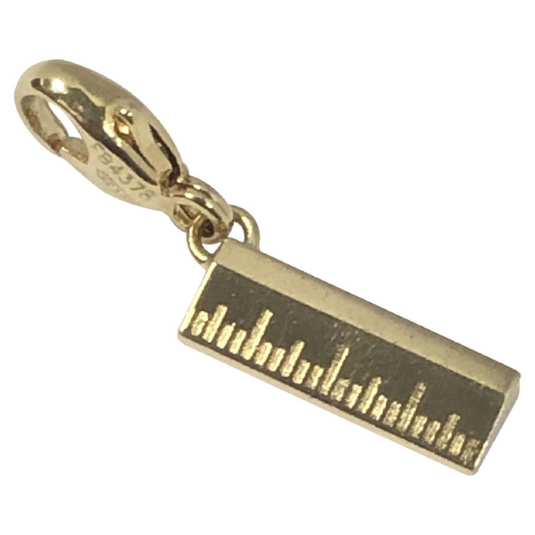 Cartier Yellow Gold Ruler Charm For Sale at 1stDibs