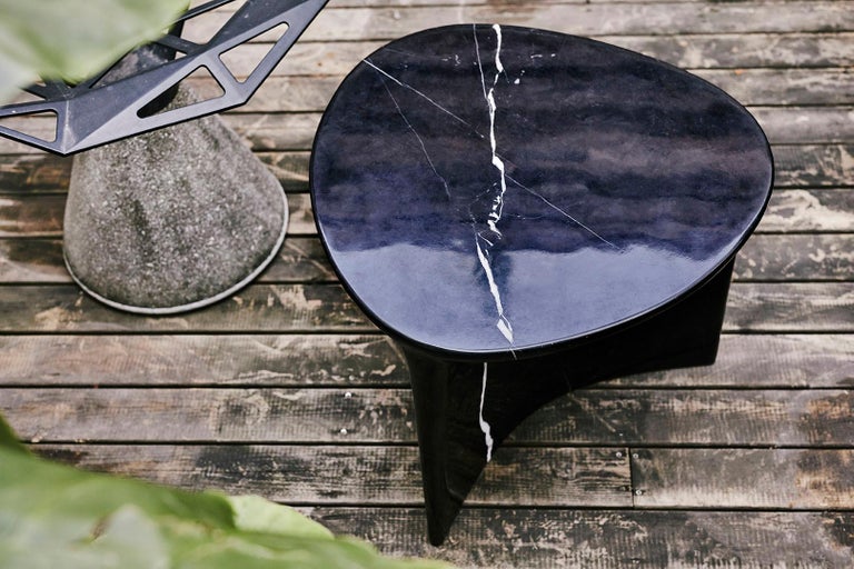 Carv Occasional Table in Nero Marquina Marble by Daniel Fintzi for ...