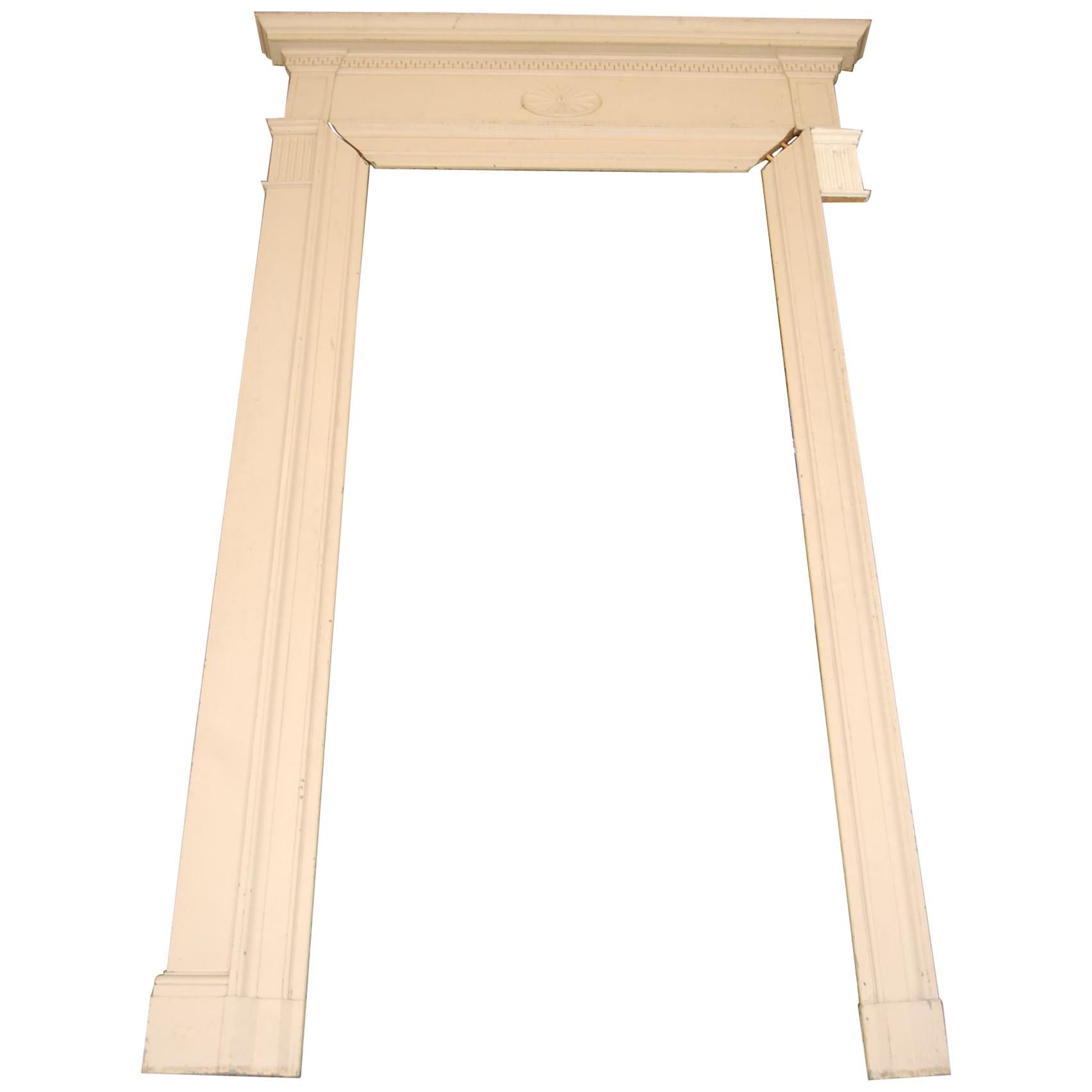 Carved Adams Style Wooden Door Surround, circa 1900 For Sale at 1stDibs