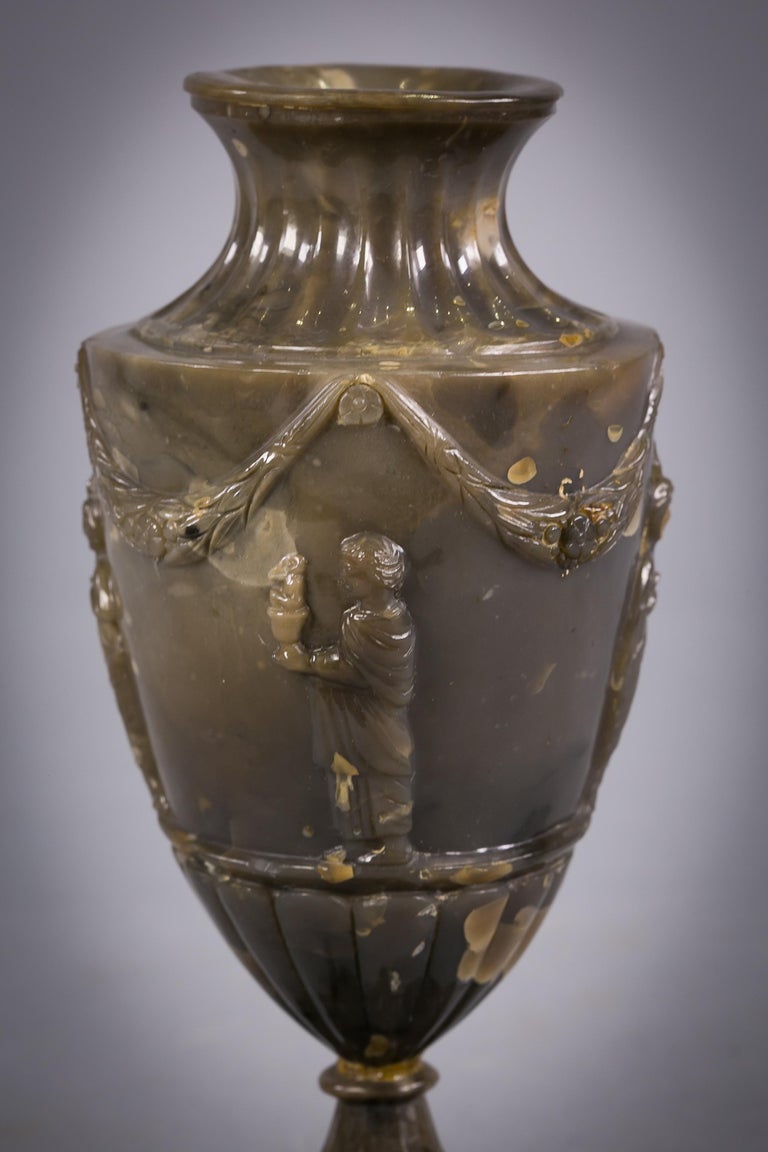 Carved Agate Vase, circa 1900 For Sale at 1stDibs