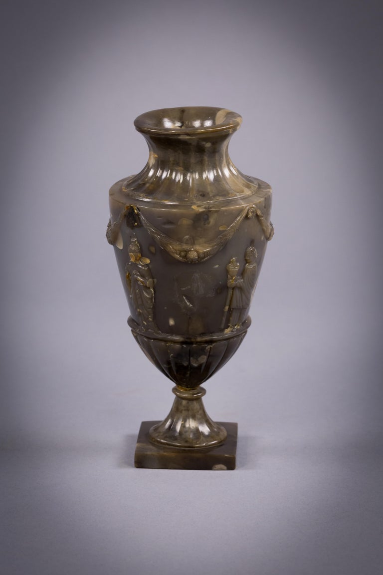Carved Agate Vase, circa 1900 For Sale at 1stDibs