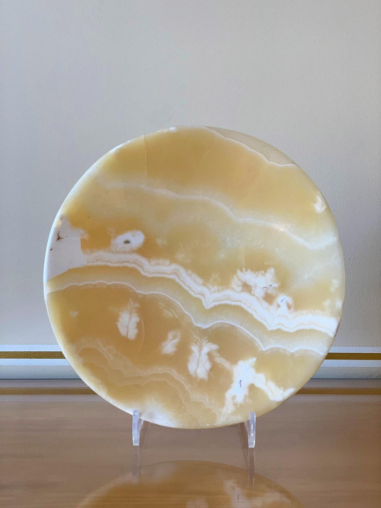 Carved Alabaster Plate at 1stDibs