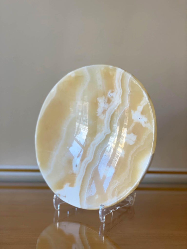 Carved Alabaster Plate at 1stDibs