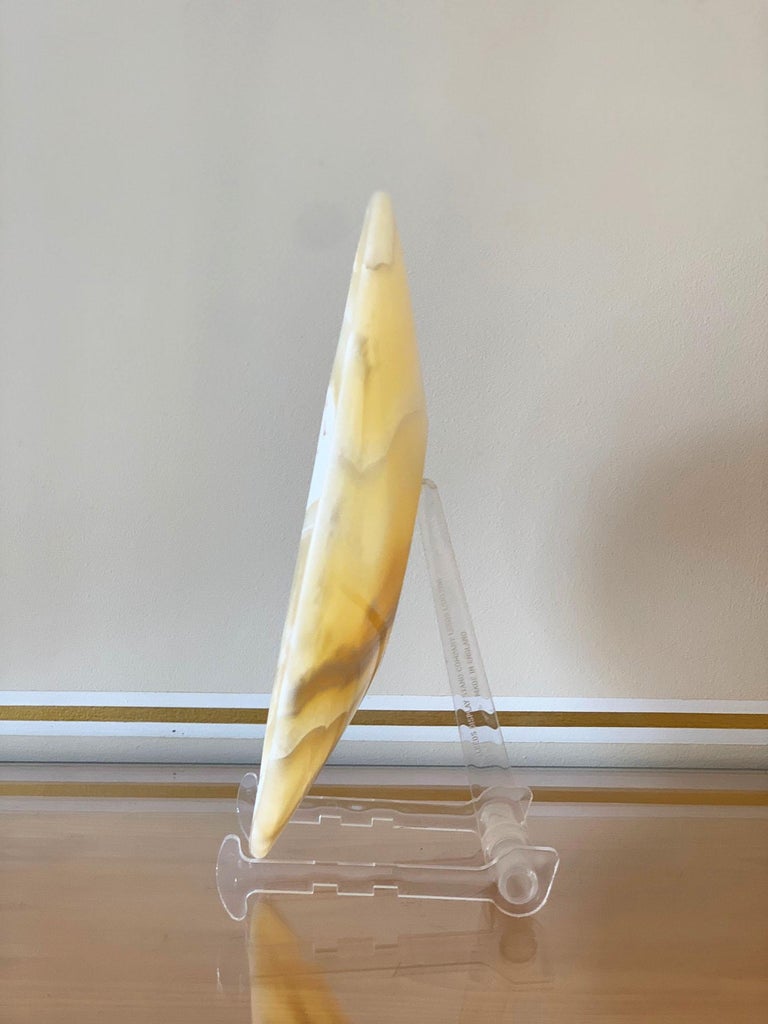 Carved Alabaster Plate at 1stDibs