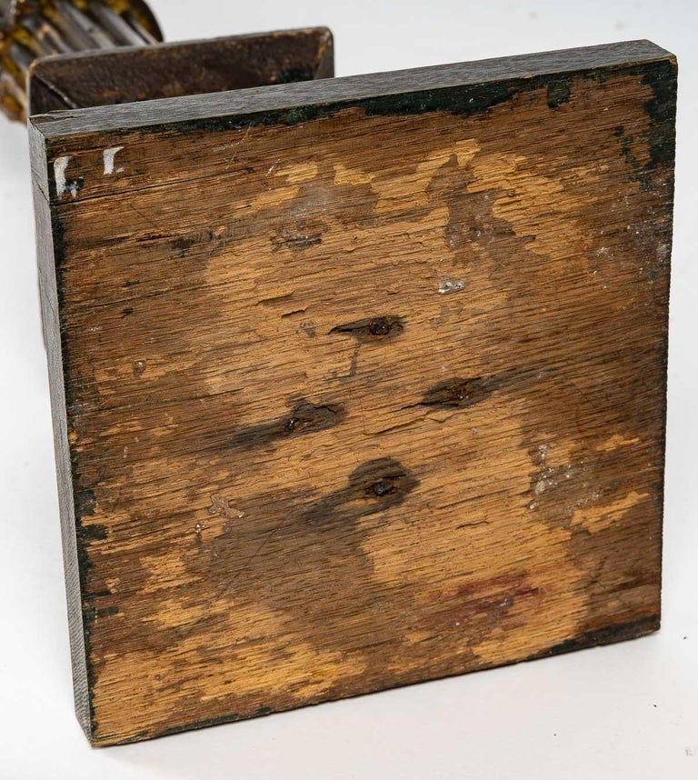 Carved and Gilded Wood Candle Stick, 19th Century For Sale at 1stDibs