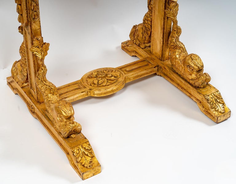 Carved and Gilded Wood Easel of Italian Style, Rich Decoration For Sale ...