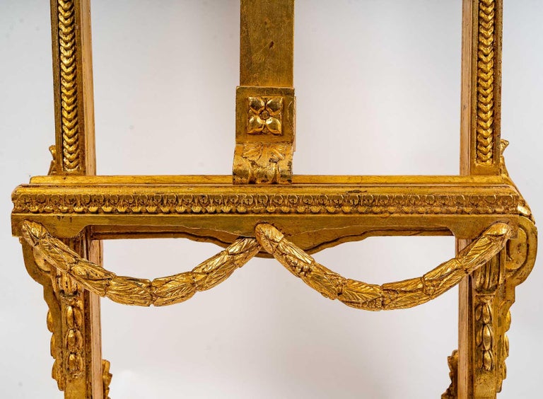 Carved and Gilded Wood Easel of Italian Style, Rich Decoration For Sale ...