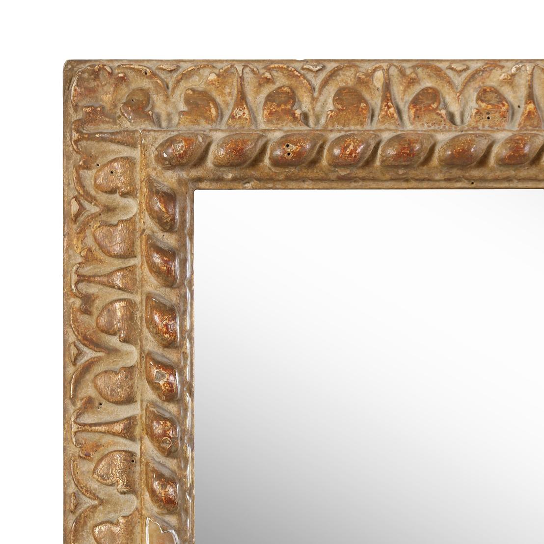 Carved and Gilt Gesso Rectangular Mirror For Sale at 1stDibs