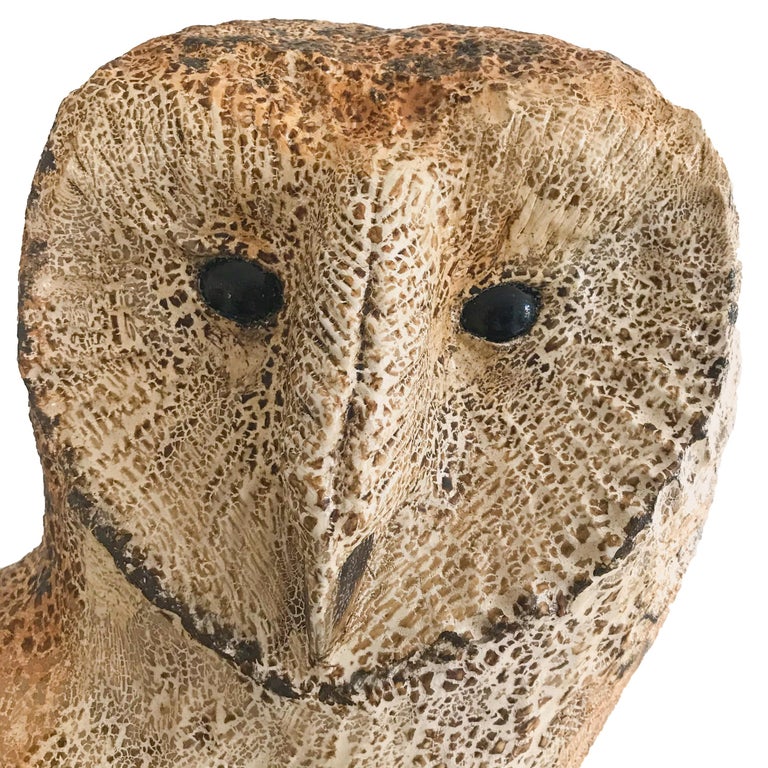 Carved and Painted Barn Owl at 1stDibs