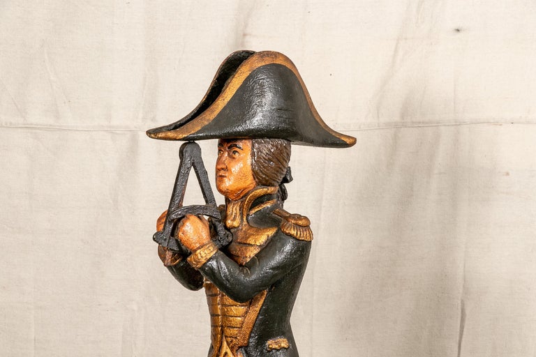 Carved and Painted Folk Art Statue of Early 19th Century British Naval ...