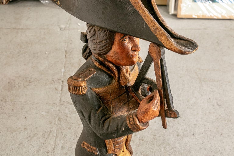 Carved and Painted Folk Art Statue of Early 19th Century British Naval ...