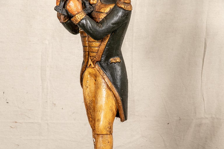 Carved and Painted Folk Art Statue of Early 19th Century British Naval ...