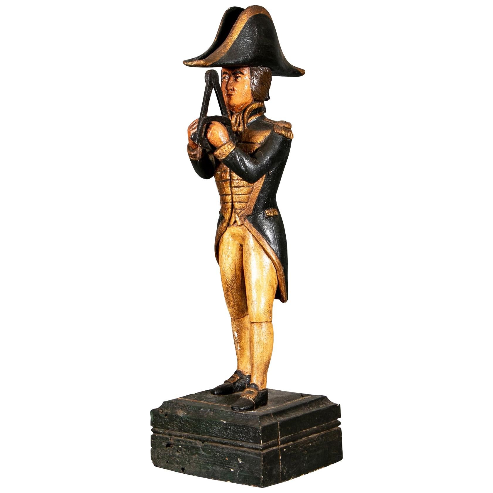 Carved and Painted Folk Art Statue of Early 19th Century British Naval ...