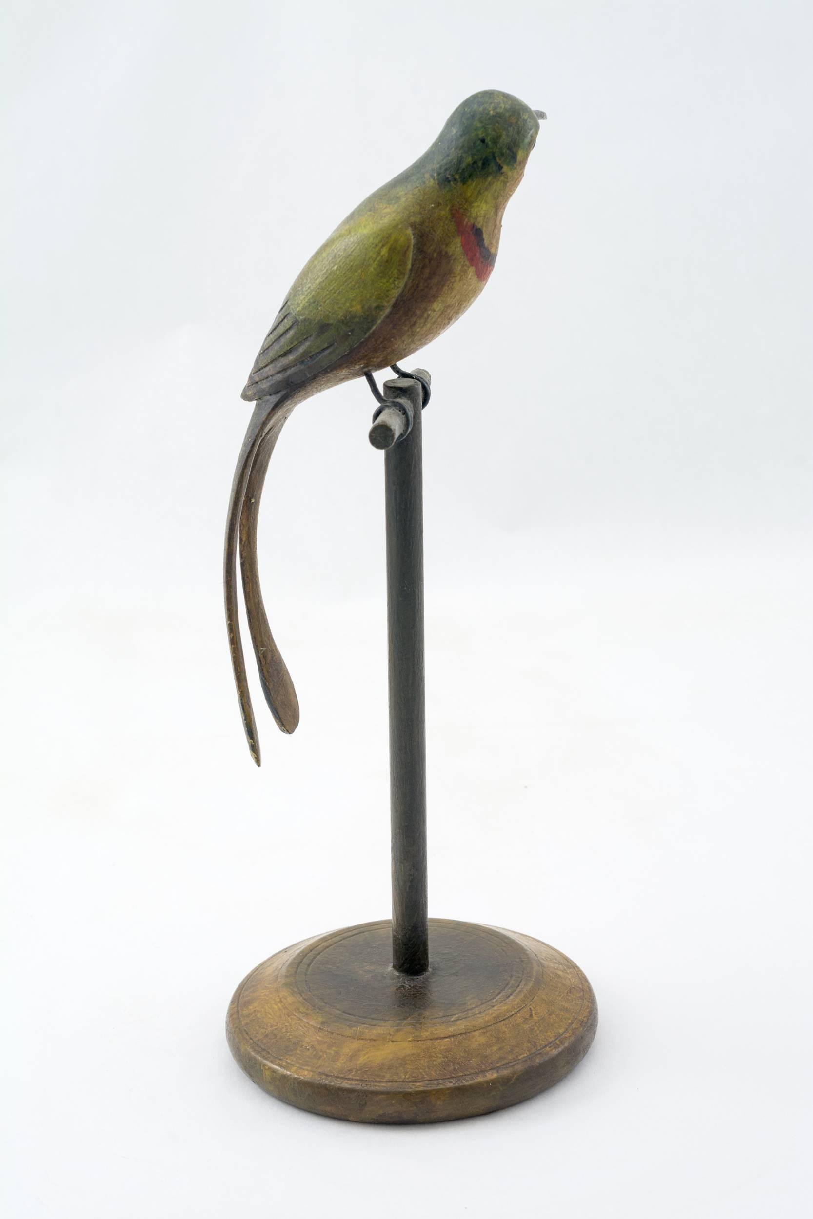Carved and Painted Hummingbird by Master Carver Frank Finney, circa ...