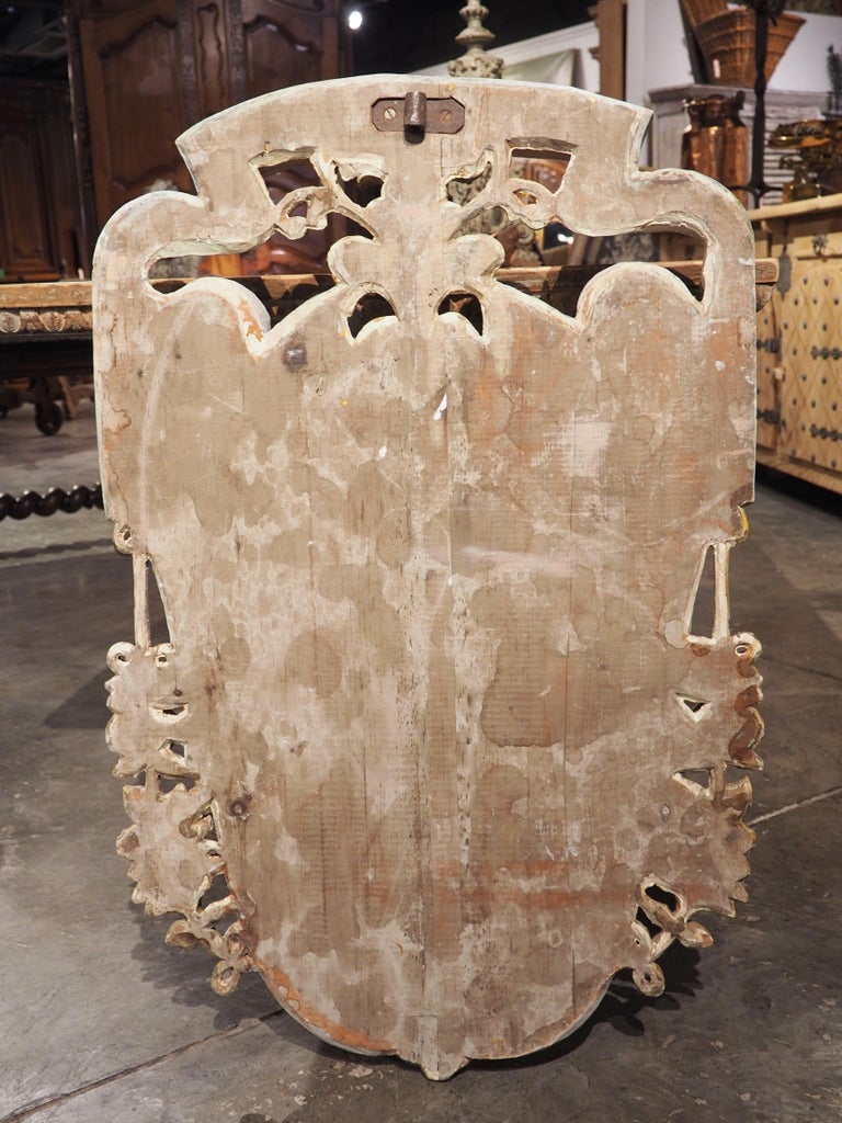 Carved and Painted Italian Wooden Plaque featuring the Giglio of ...