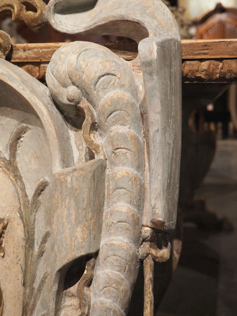Carved and Painted Italian Wooden Plaque featuring the Giglio of ...
