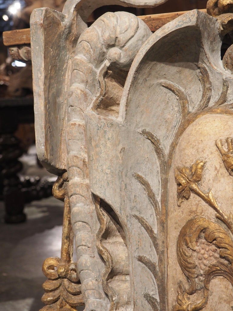 Carved and Painted Italian Wooden Plaque featuring the Giglio of ...