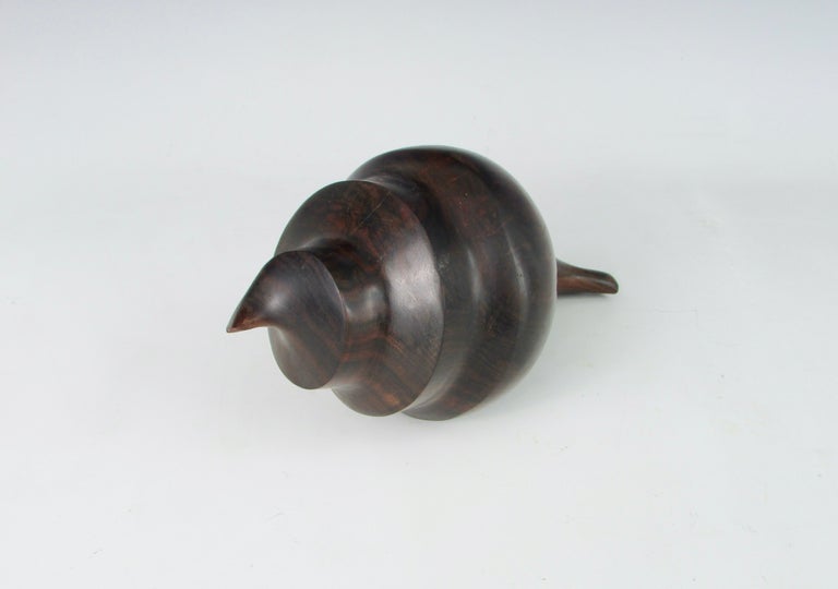 Carved and Polished Rosewood Conch Shell For Sale at 1stDibs