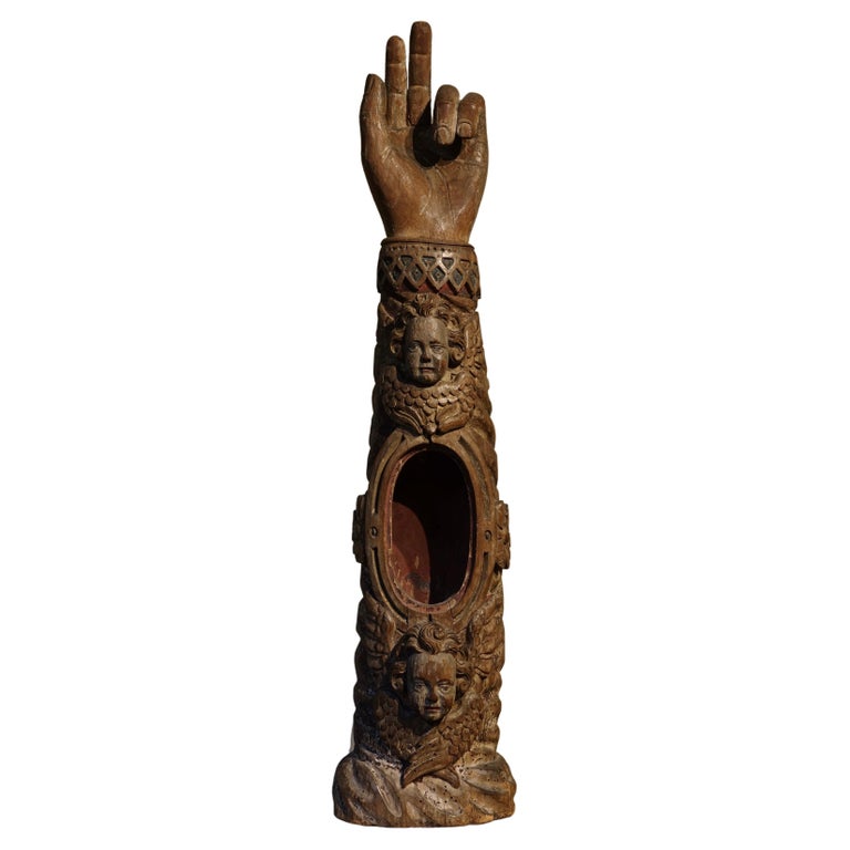 Carved Arm Reliquary, Venice, First Half of, 17th Century For Sale at ...