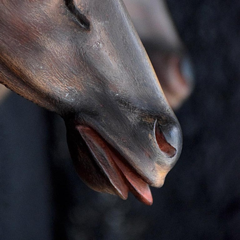 Carved Austrian Roe Deer Heads, circa 1880 at 1stDibs