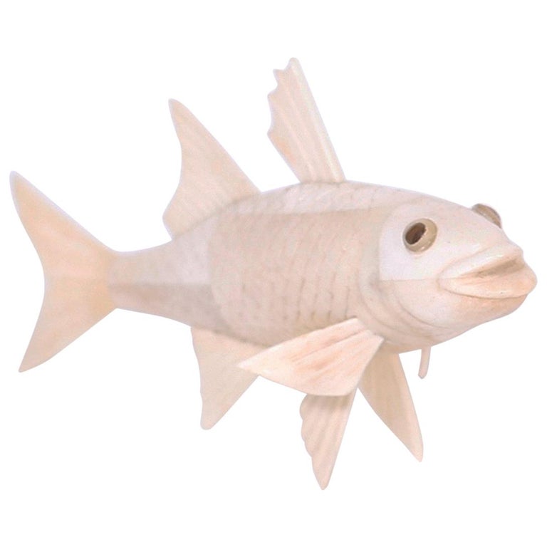 Carved Bone Koi Fish at 1stDibs