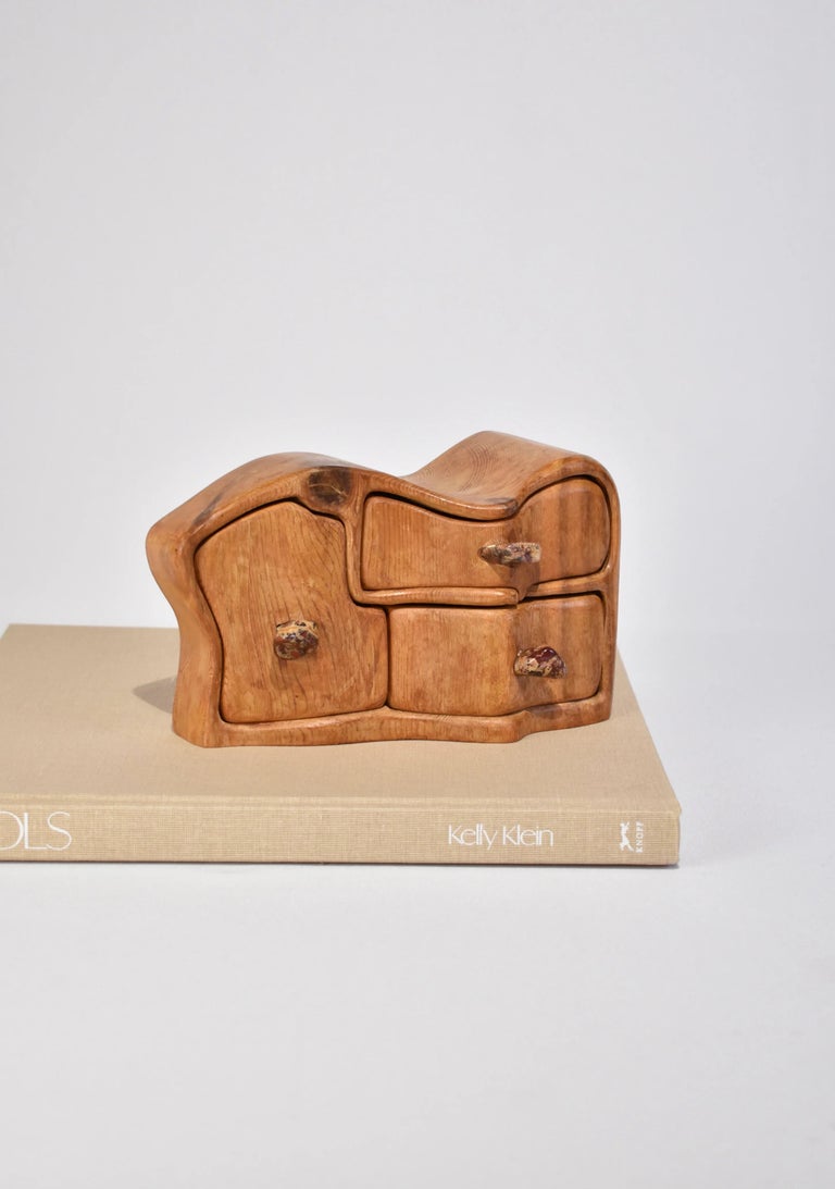 Carved Cedar Jewelry Box at 1stDibs