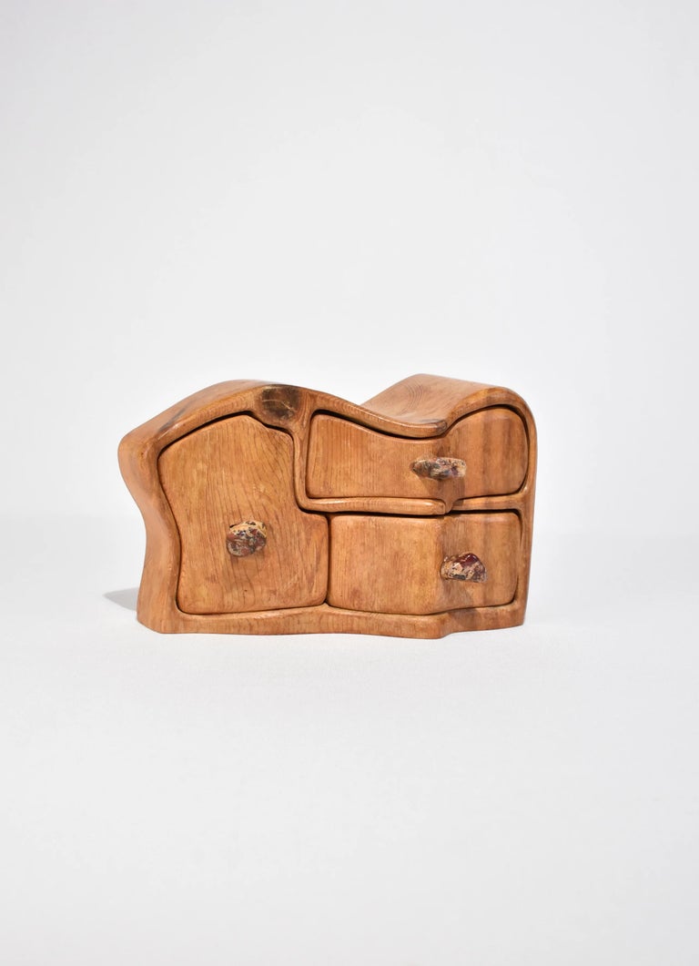 Carved Cedar Jewelry Box at 1stDibs