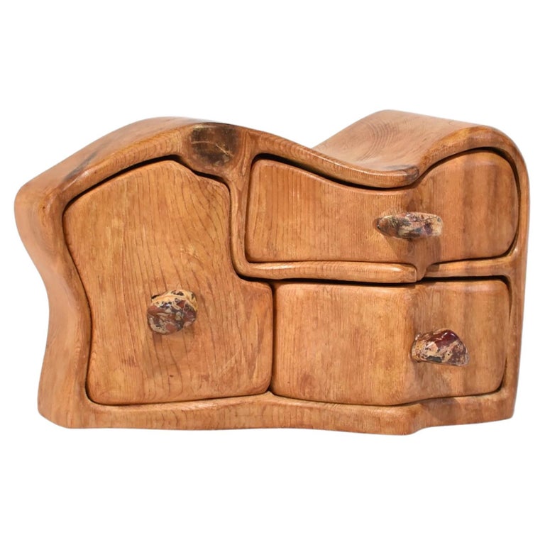 Carved Cedar Jewelry Box at 1stDibs