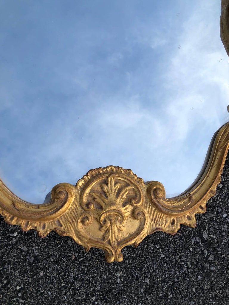 Carved Chinese Chippendale Mirror Double Phoenix Carvers Guild Gold ...