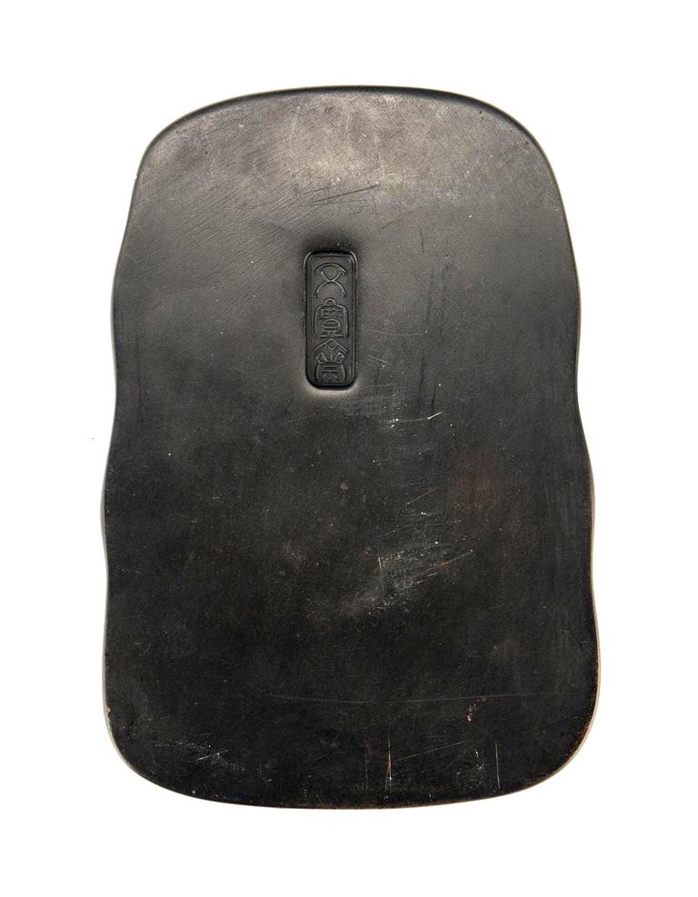 Carved Chinese Inkstone with Longevity Symbols and Marks For Sale at ...