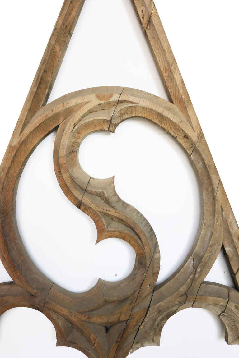 Carved Ecclesiastical Tracery Quatrefoil Panel at 1stDibs